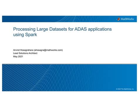 Processing Large Datasets For Adas Applications Using Apache Spark Ppt