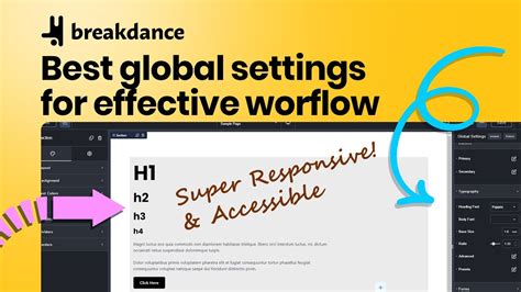 best global settings in breakdance wordpress website builder for