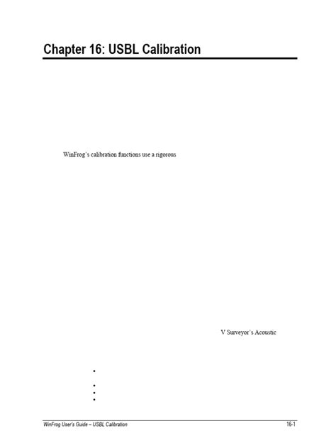 Wfug 16 Usbl Calibration Pdf Computer File Calibration