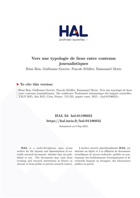 pdf towards a typology of links between journalistic content