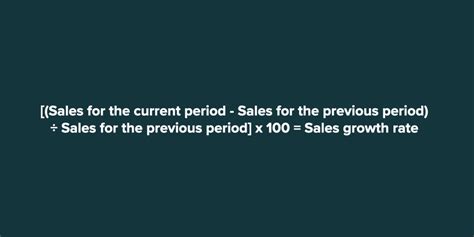 Sales Growth Rate Calculation Growth Strategies
