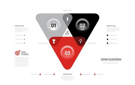 Venn Diagram Infographic Triangle Arrow Chart Template For Business Presentation With Venn