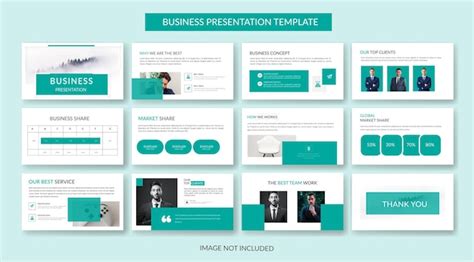 Использование шаблона корпоративной презентации для годового отчета или Powerpoint Премиум векторы