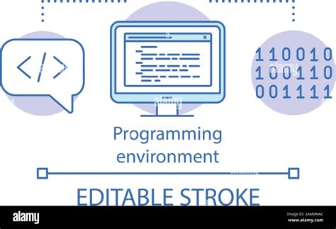 Software Programming Environment Concept Icon App Engineering Program Development Idea Thin