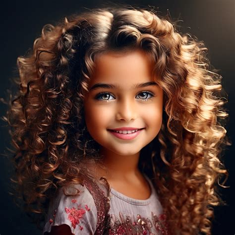 Create Me A Beautiful 7 Years Old Girl Whose Hair Is Curly By Metin