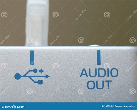 USB And Audio Port Stock Image Image Of Connection Plugged