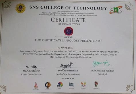 Naveena Kannappan On Linkedin I Attended My First Workshop In Sns College Of Technology What A