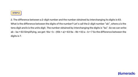 VIDEO Solution The Difference Between A Digit Number And The Number Obtained By Interchanging