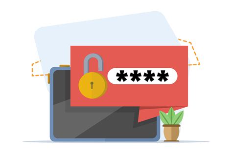 Security Concept Personal Access Device With Password Secure Notification And Lock
