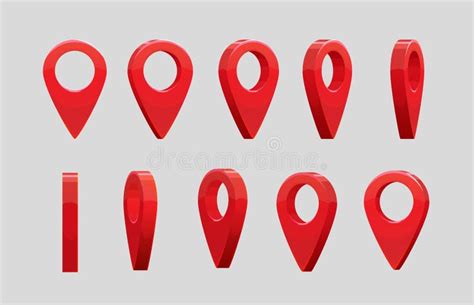 3d Locator Pin Animated Game Or Travel Map Sprite Stock Vector Illustration Of Symbol