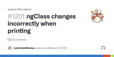 NgClass Changes Incorrectly When Printing Issue Angular Flex Layout GitHub