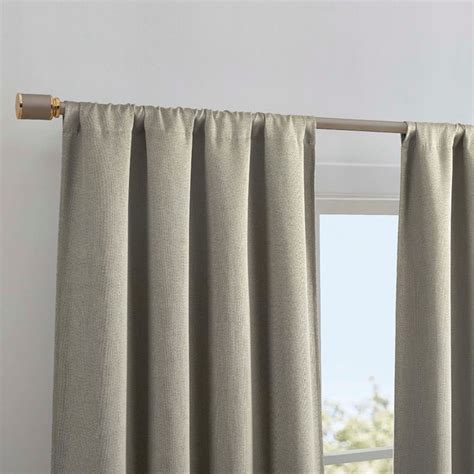 Faye Beige Thermal Weave Room Darkening Curtain Panel 84