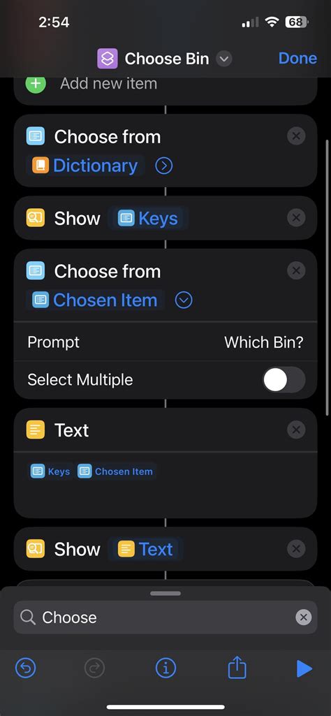 Nested Dictionary Selection To Text Rshortcuts