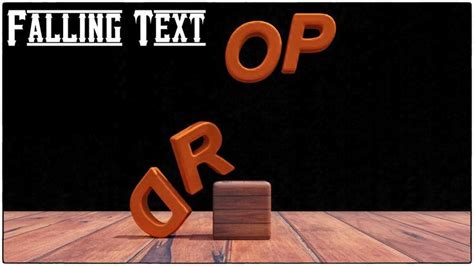 Falling Text Using Rigid Body Blender 2 93 Beginners Tutorial