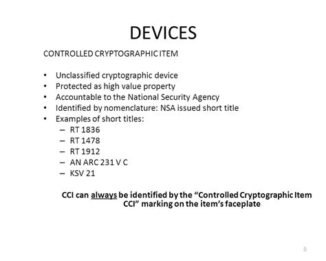 Unclassified Controlled Cryptographic Item Access Briefing Ppt Download