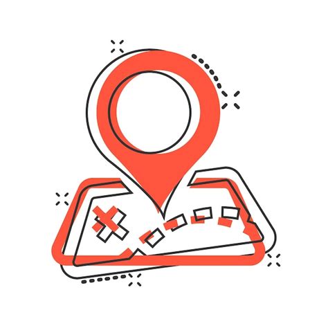 Premium Vector Pin Map Icon In Comic Style Cartoon Gps Navigation