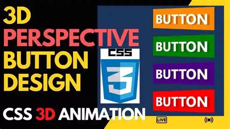 Animated 3d Button Design Tutorial With Html Css Freewebsitecode