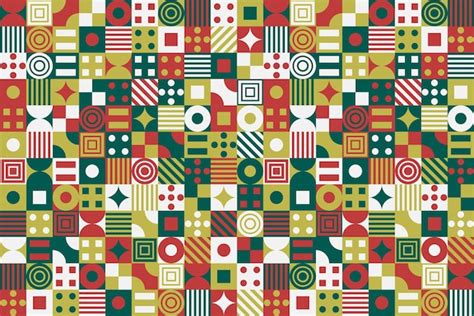 Premium Vector Colorful Geometric Shape Mosaic Pattern Background