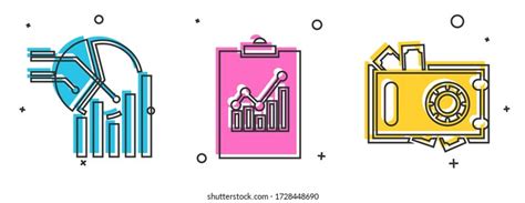 Set Pie Chart Infographic Clipboard Graph Stock Vector Royalty Free 1728448690 Shutterstock
