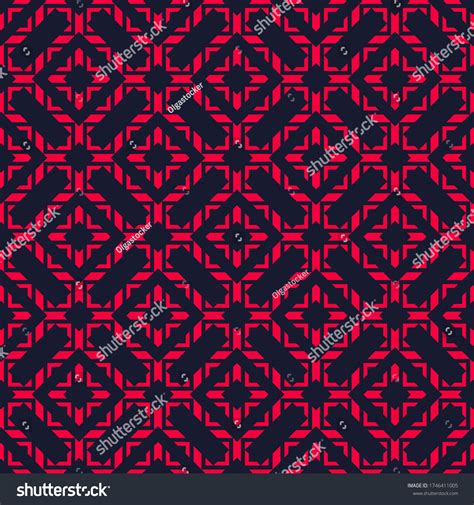 Vector Abstract Geometric Seamless Pattern Oriental Stock Vector Royalty Free 1746411005