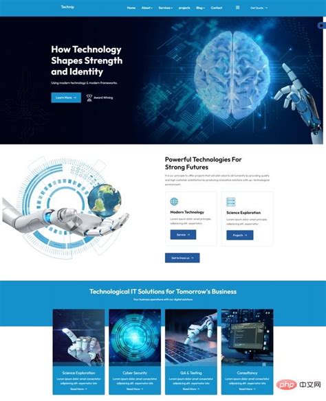 it technology solution service provider promotional website template