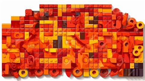 Toy Constructor Bricks Mosaic Of Bumpy Parts Premium Ai Generated Vector
