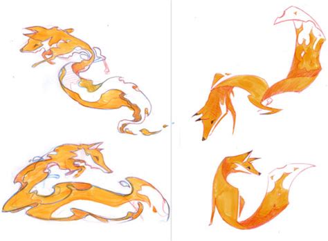 Firefox Sketches Logo Design Love