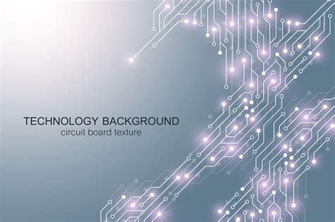회로 기판 전자 요소와 컴퓨터 마더 보드 벡터 배경 컴퓨터 기술 엔지니어링 개념에 대한 전자 질감 마더 보드 컴퓨터 생성 추상 그림 테크놀로지에 대한 스톡 벡터 아트 및
