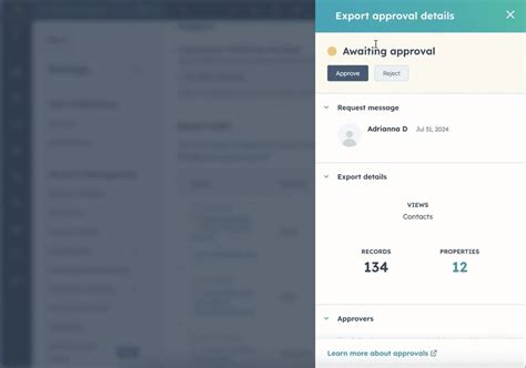require approvals for exports beta