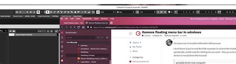 Remove Floating Menu Bar In Windows 29 By Xavierbaez Cubase