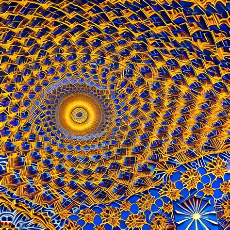 A Fractal Landscape Of Repeating Patterns And Shapes Stretching Out Into Infinity4 Generative