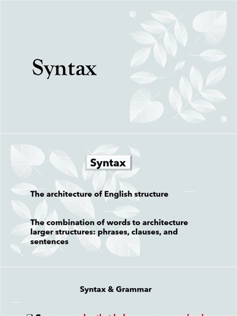 syntax section 1 pdf clause syntax