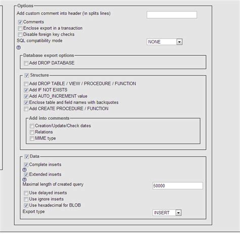 Phpmyadmin Backing Up MySQL Database Database Administrators Stack Exchange