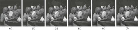 Decompressed Pepper Image Of Six Vq Techniques With Codebook Size Of