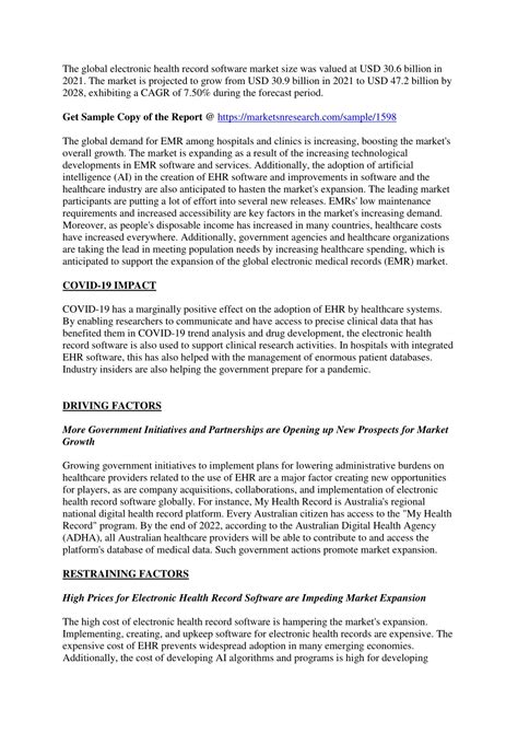 Ppt Electronic Health Record Software Market Powerpoint Presentation Id 11870657