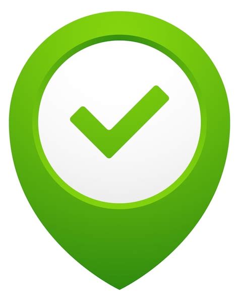 Premium Vector Geo Pin With Check Mark Green Map Pointer