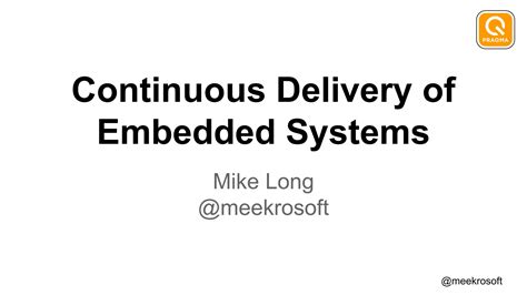 Continuous Delivery Of Embedded Systems Embedded Meetup Ppt