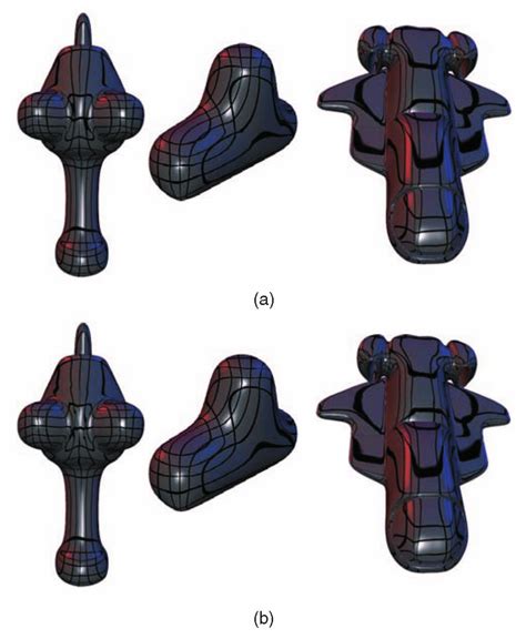 Reflection Lines For Three Models A The Exact Subdivision Surfaces