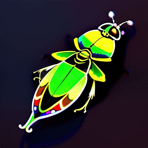 Locust Animal Style Print Design Logo Generative Ai Stock