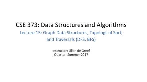 Instructor: Lilian de Greef Quarter: Summer ppt download