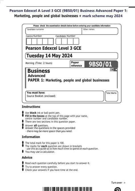 best 12 package pearson edexcel a level 3 gce 9bs0 business