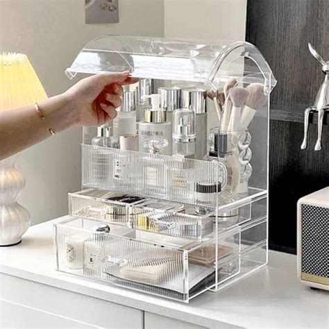 루시아이 11 쌓아 쓰는 토끼 손잡이 투명 정리함 서랍 데스크 오거나이저 위시버킷