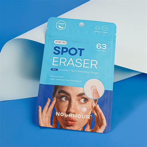 nolahour spot eraser blue 63 patches acne conceal patch before makeup