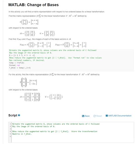 Solved In This Activity You Will Find A Matrix Chegg Com