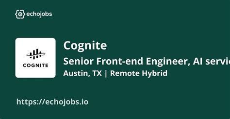 Hiring Senior Front End Engineer Ai Services Austin Tx Remote