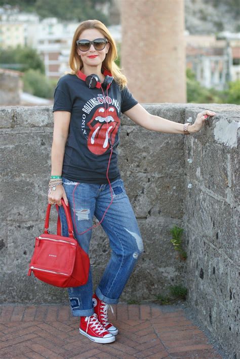 I Love Music And Red Red Converse Outfit Outfits Tenis Casual