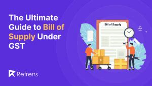 Bill Of Supply Under Gst A Complete Guide