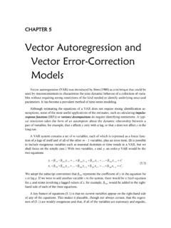 Vector Autoregression And Vector Error Correction Models Vector Autoregression And Vector