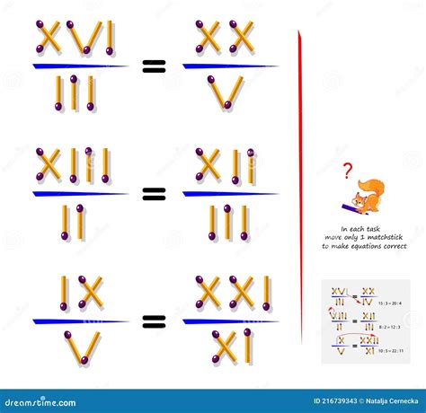 Move Onr Matchstick Game Example And Template Math And Logic Puzzle