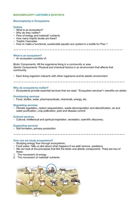 Bicomplexity Lecture 2 Notes BIOCOMPLEXITY LECTURE 2 30 07 Biocomplexity In Ecosystems